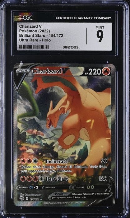 The Pokémon Company - 1 Graded card - Charizard V - CGC 9 | FINN-torget