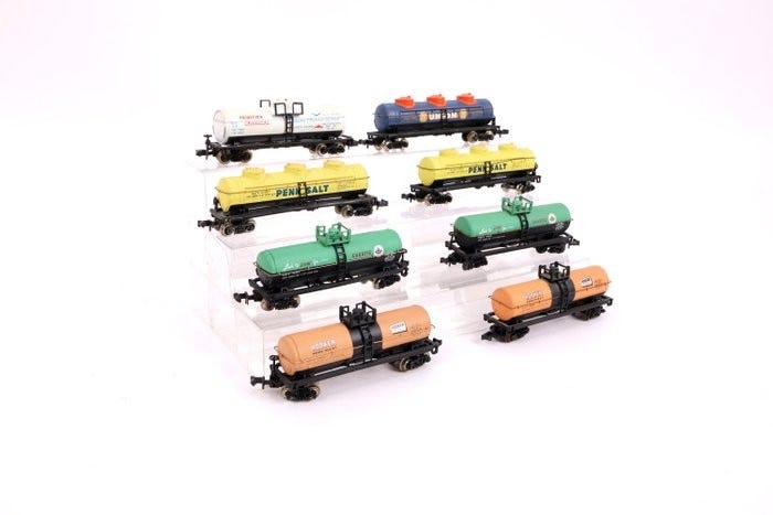 Bachmann N - Modelltog godsvogn (8) - Åtte amerikanske tankvogner ...
