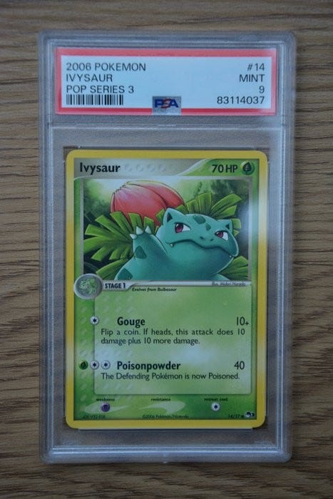 Pokémon - 1 Graded card - Ivysaur - Ivysaur #14 POP Series 3 2006 PSA 9 ...
