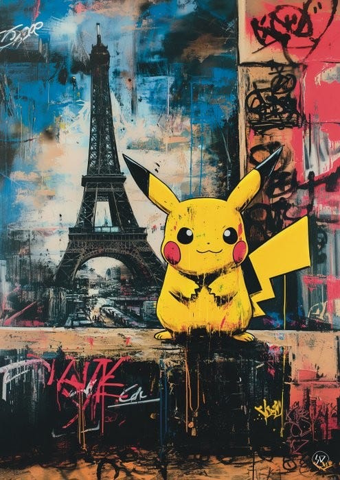 Pikachu in Paris: Graffiti Vibes Limited Edition - SDIMART 1996 | FINN ...