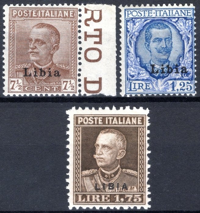 Italiensk Libya 1928 - Frimerker fra Italia 1926/28 med overtrykk - den ...