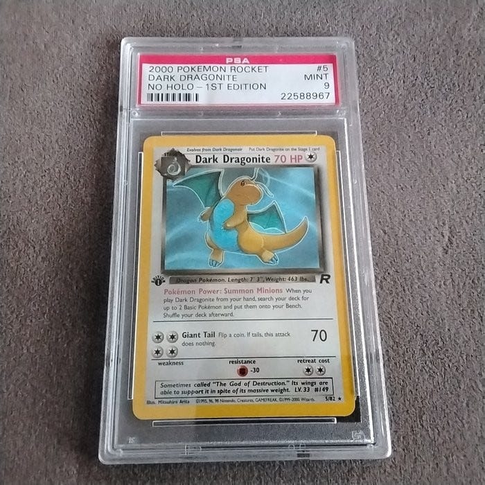 Wizards of The Coast - 1 Graded card - Pokemon Dark Dragonite 1st ...