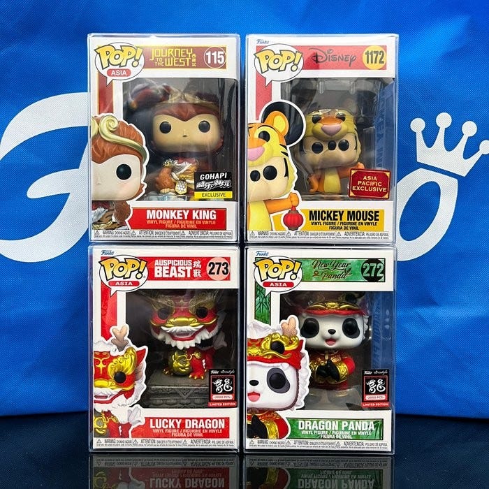 Funko - Funko Pop Lucky Dragon #273, Dragon Panda #272, Monkey King ...