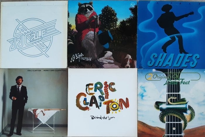 Eric Clapton, J.J. Cale, Little Feat - 6X LP Album Lot - Flere titler ...