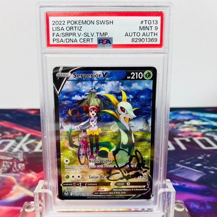 Pokémon Graded card - SIGNED (PSA9) Serperior V #TG13 Lisa Ortiz PSA ...