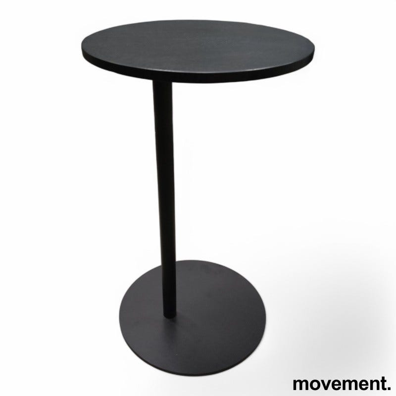 11 stk S bord Ø34 Sortbeiset ask, sortlakkert metall, Pent brukt | FINN ...