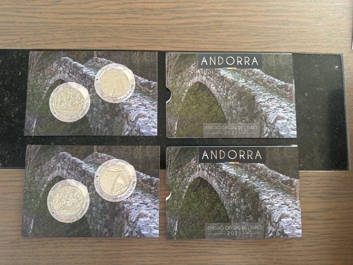 Andorra. Coin Card 2021 ''Grandalla" + "Pont de le Margineda" (2 stuks ...