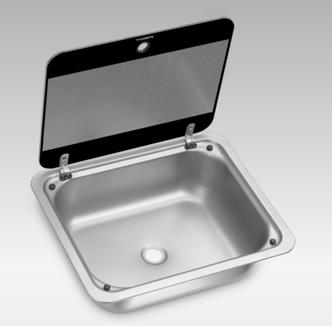 Dometic RV Sink med glasslokk | FINN-torget