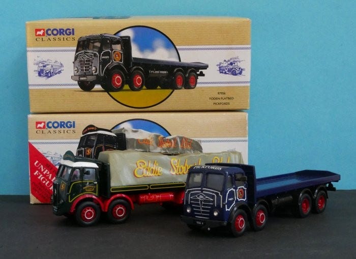 Corgi 1:50 - Modell-lastebil (2) - Klassieke Engelse vrachtwagens ...