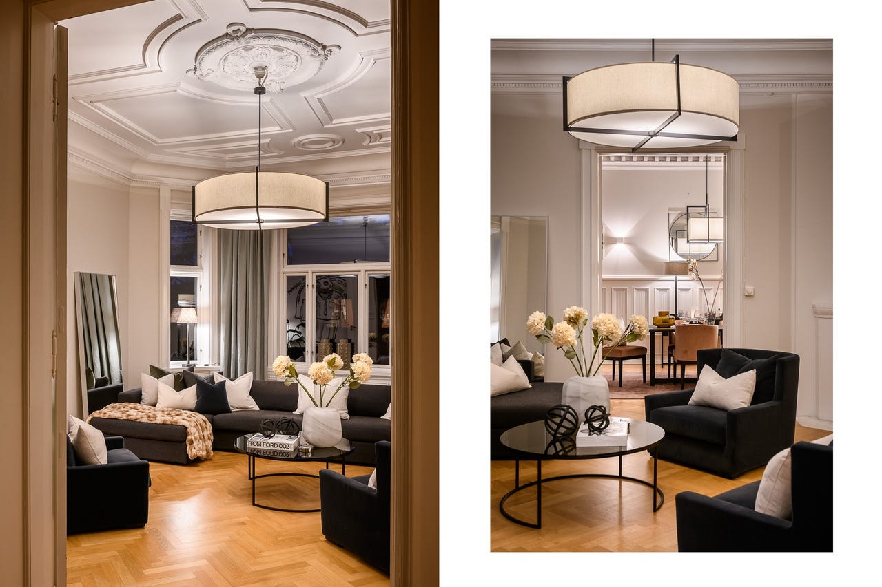 SKILLEBEKK/FROGNER: Unik 6-roms hjørneleilighet i Sverreslottet ...