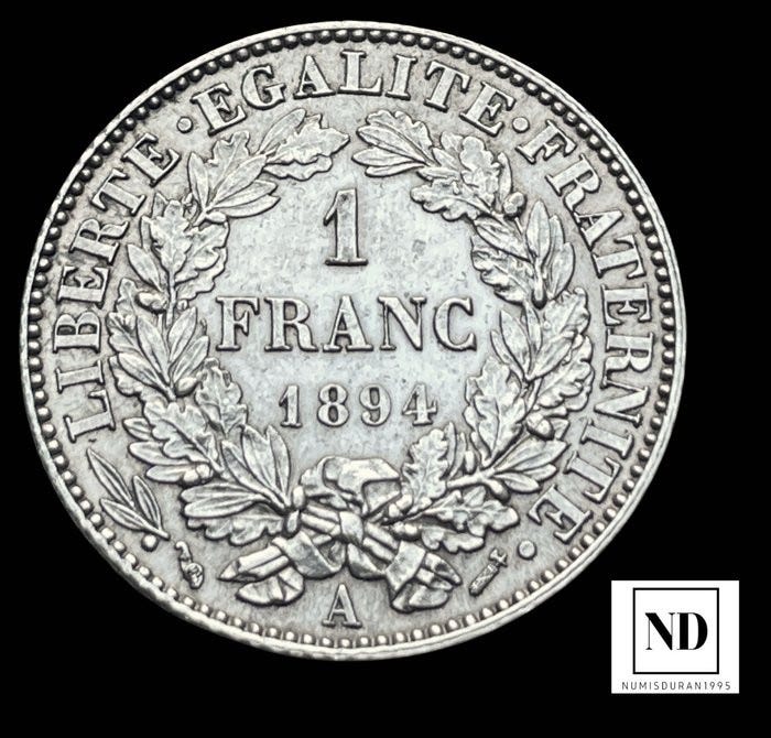 Frankrike. Franc 1894 - parís (Ingen reservasjonspris) | FINN-torget