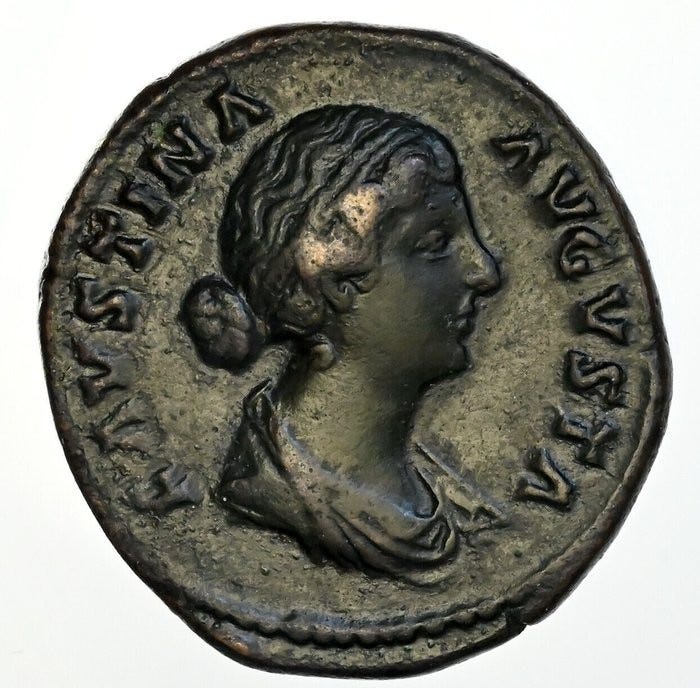 Roman Empire. Faustina II (Augusta, AD 147-175). As Rome, AD 161-175 ...
