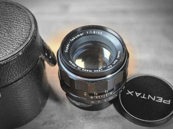 Asahi Opt. Co. Super-Takumar 1.8/55mm - M42 Primeobjektiv | FINN-torget