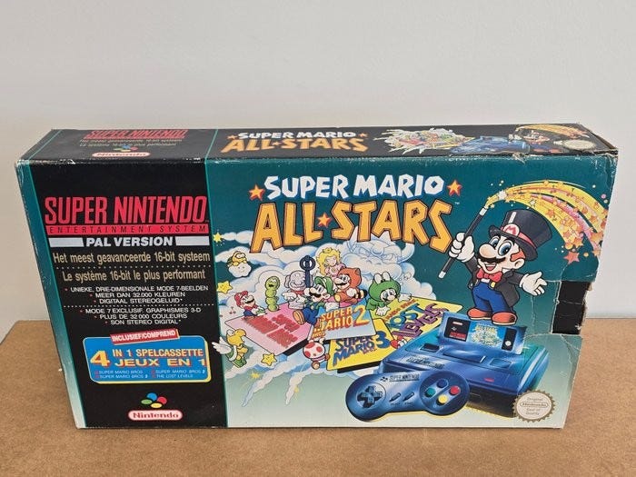 Nintendo - Snes - Super Nintendo - Very Rare - Green Big Box - Pal ...