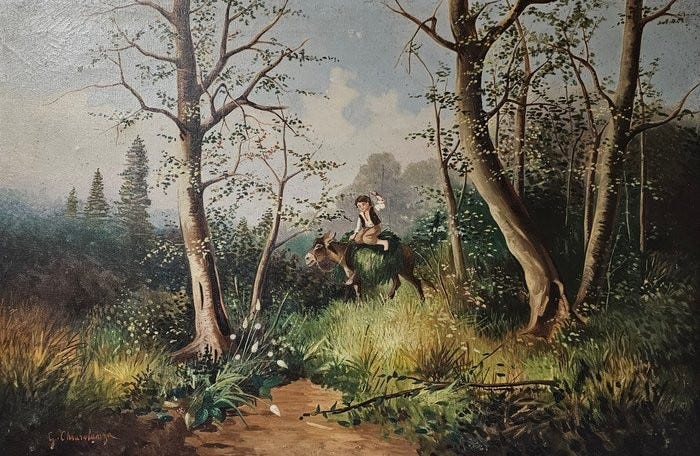 Giuseppe Chiarolanza (1868-1920) - Nel bosco | FINN-torget