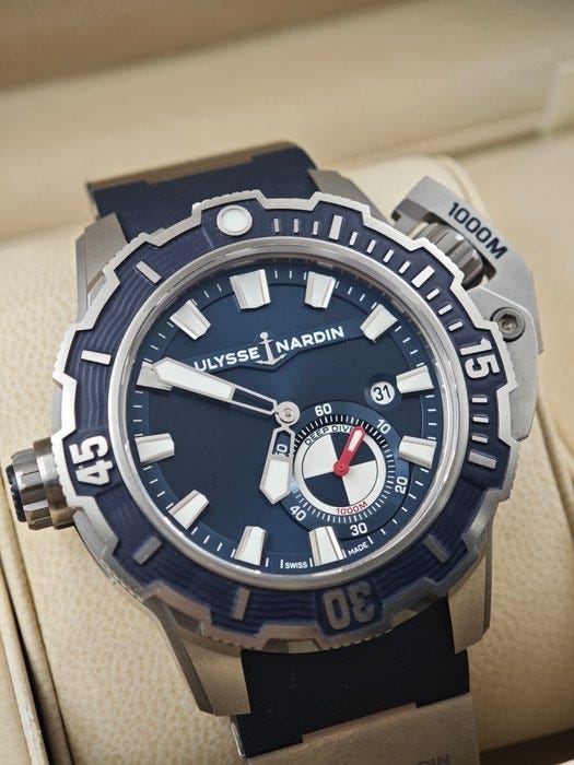 Ulysse Nardin - Diver Deep Dive 1000M Blue - 3203-500-3/93 - Herre ...