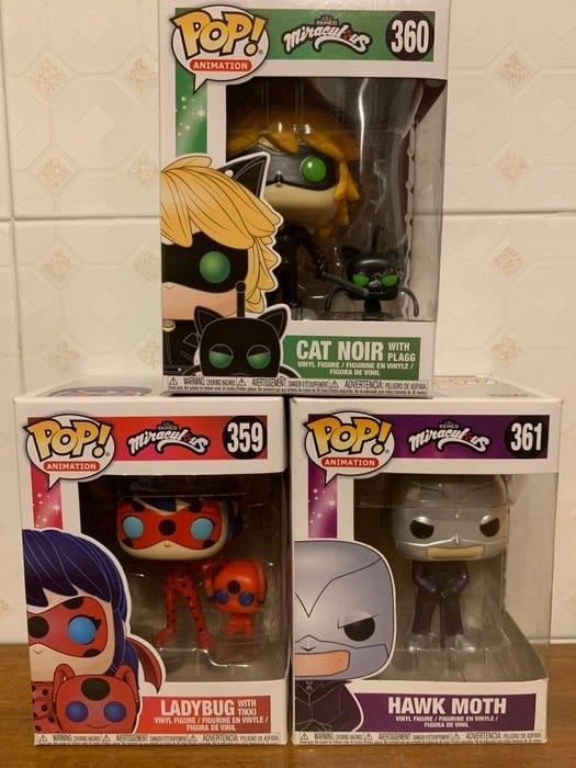 Funko - Funko Pop Funko POP! Miraculous FULL SET #359 Ladybug, #360 Cat ...