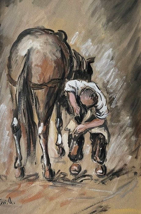 Antonio Asturi (1904-1986) - Il maniscalco | FINN-torget