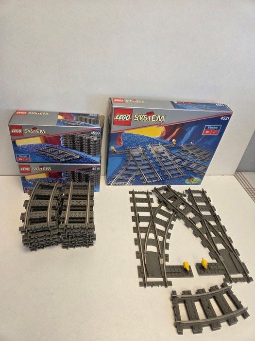 Lego Sett - Classic - Manual Points : Set 4531+ Straight Rails : Set ...