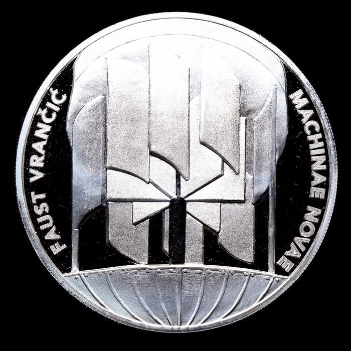 Kroatia. 4 Euro 2023 "Faust Vrancic - Machinae Novae" (Ingen ...