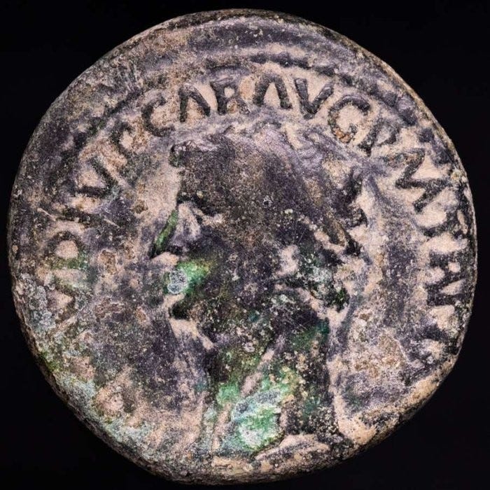 Roman Empire. Claudius. Dupondius Rome mint, 41 - 42 A.D. CERES AVGVSTA ...