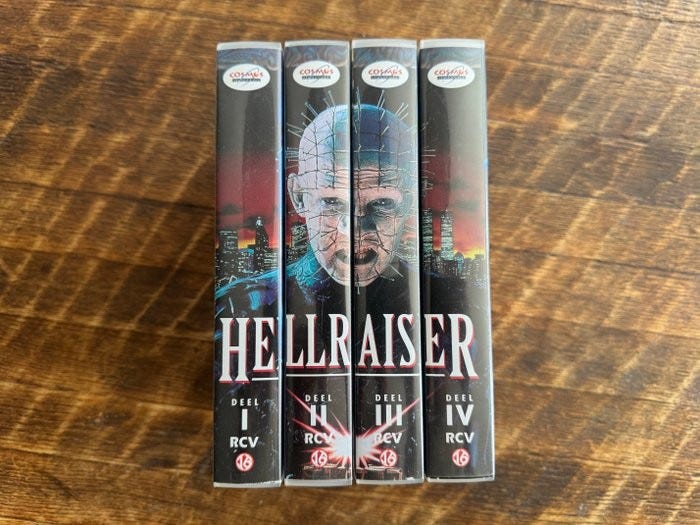 Sealed Hellraiser VHS Tapes 1-4 Hjemmefilm | FINN-torget