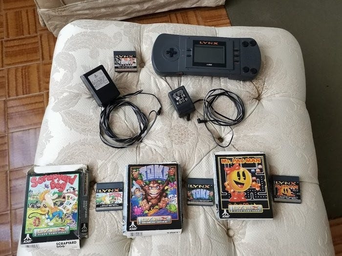 Atari - Lynx - model 1 with games - California Games, Scrapyard Dog ...