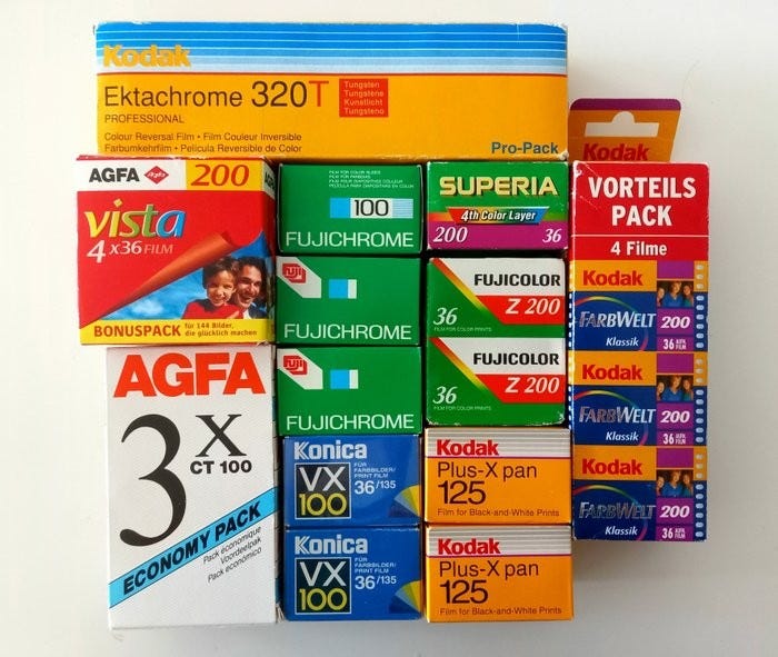 Agfa, Fuji, Kodak, Konica 22x 35mm Film Lot – Rare & Expired Ubrukt ...