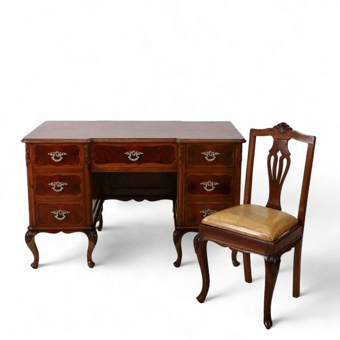 Skrivebord-sett - Tre - Mahogni | FINN-torget