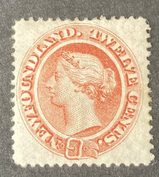 Canada 1865 - SG#28 CV £650 - 12c red brown- well centered and large ...