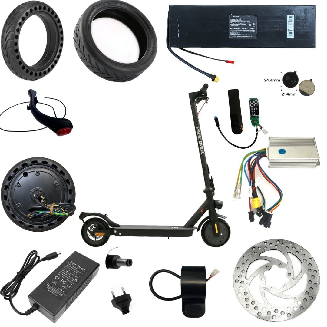 Deler til E-wheels E2S V2 LR - Batteri, motor, HK, display, bremsehendel, osv | FINN-torget