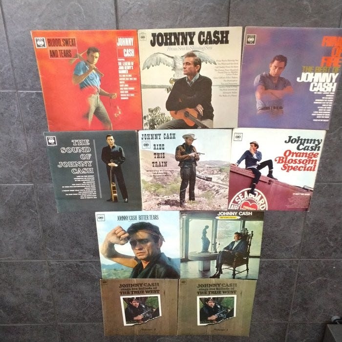 Johnny Cash - Collection of 10 x albums - Flere titler - LP-album ...