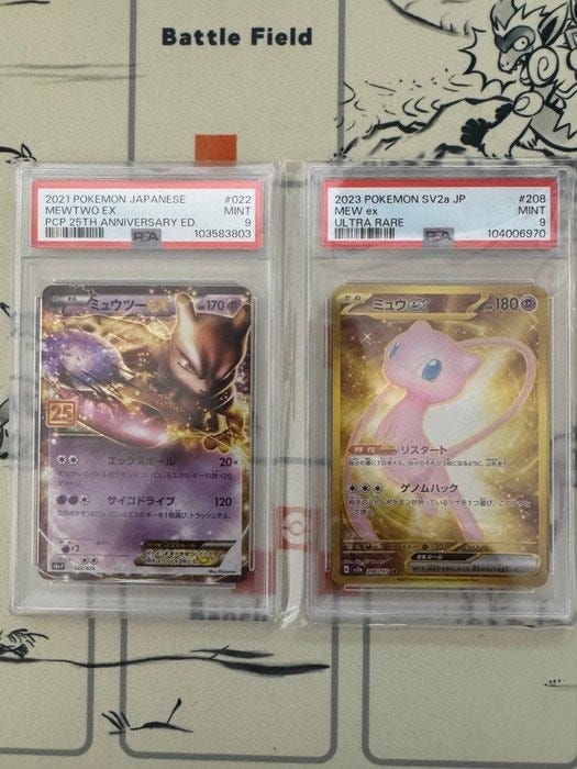 Pokemon - Kortspill PSA9? Mew/Mewtwo set of 2 Pokemon Card Japan - 2020+ - Japan | FINN-torget