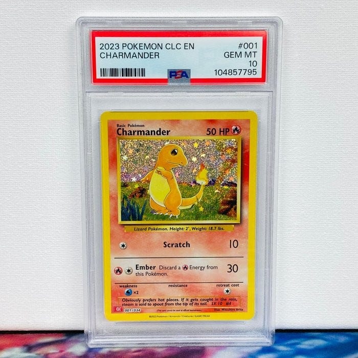 Pokémon Graded card - Charmander #001 TCG Classic Charizard Deck ...