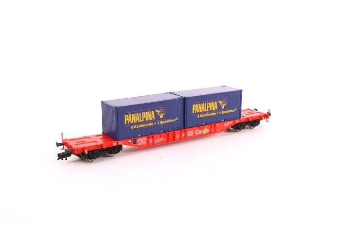 Fleischmann H0 - 865250K - Modelltog godsvogn (1) - Containervogn med ...