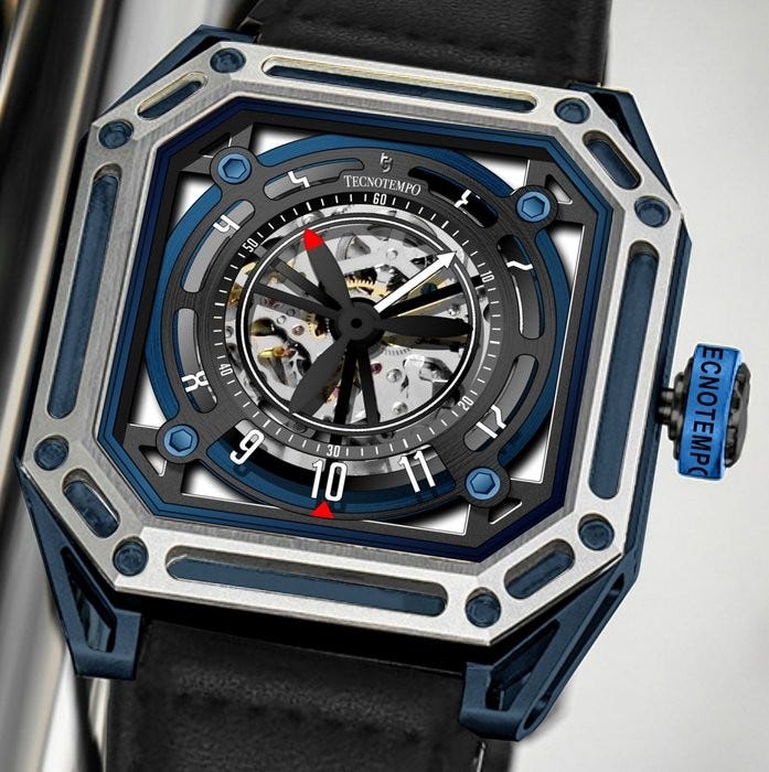 Tecnotempo - Automatic - Blue "Dynamic Helix" - Designed by Tecnotempo ...