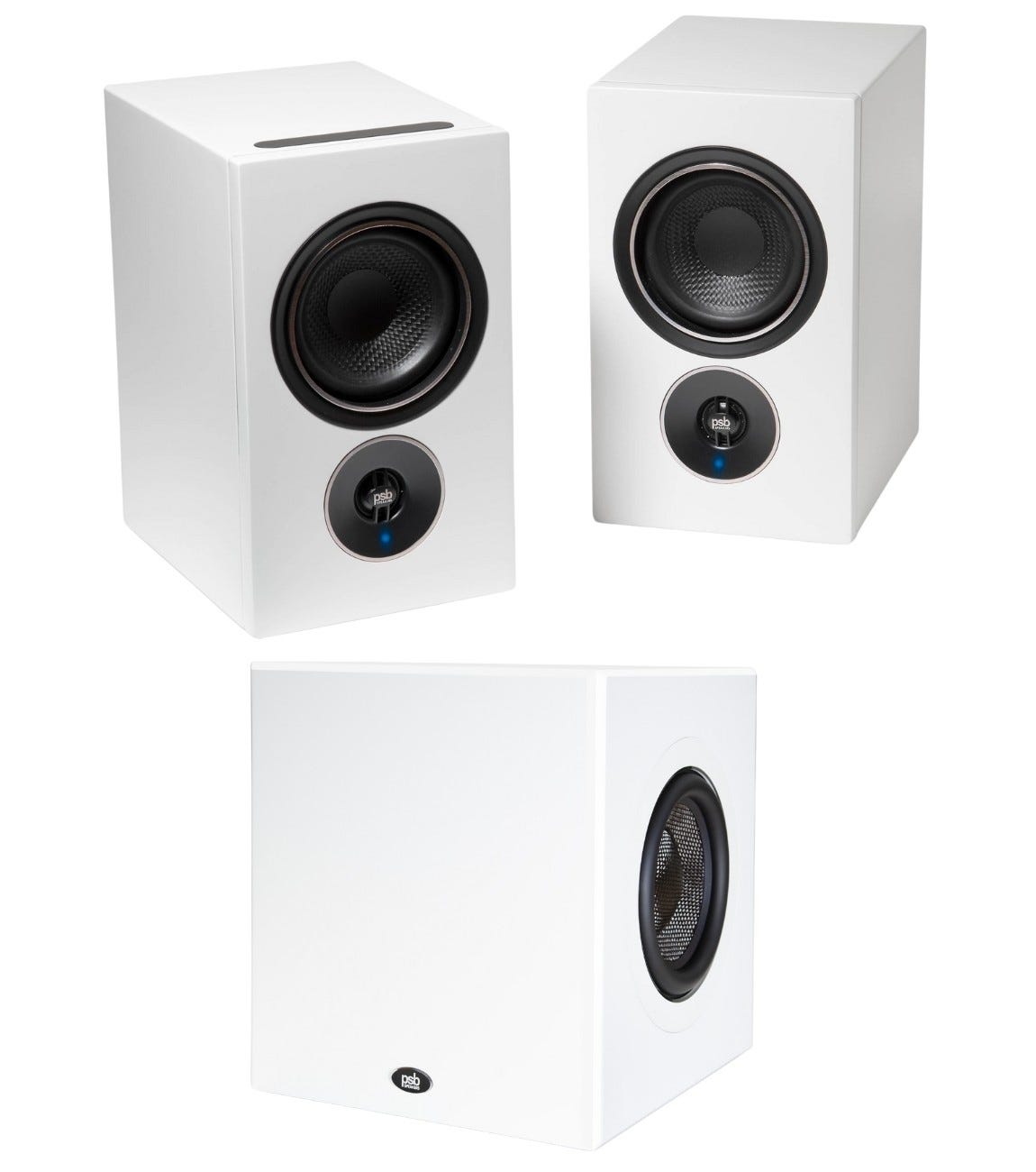 PSB alpha IQ hvit + PSB BP8 subwoofer hvit Pakketilbud ! 41% | FINN-torget