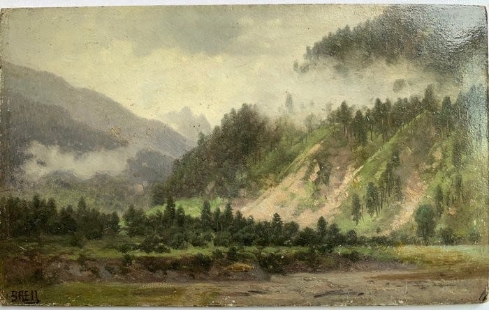 Ludwig Skell - Paesaggio montano | FINN-torget