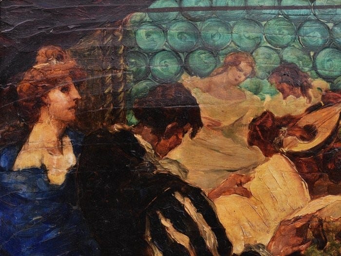 Giuseppe Rivaroli (1885-1943) - Scena d'interno | FINN-torget