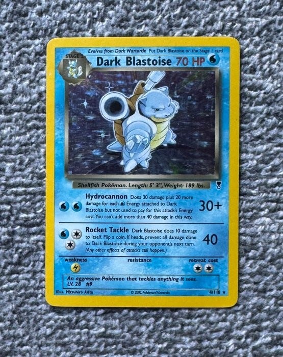 Pokemon Dark Blastoise Holo 4/110 - Legendary Collection 2002 - 1 Card ...