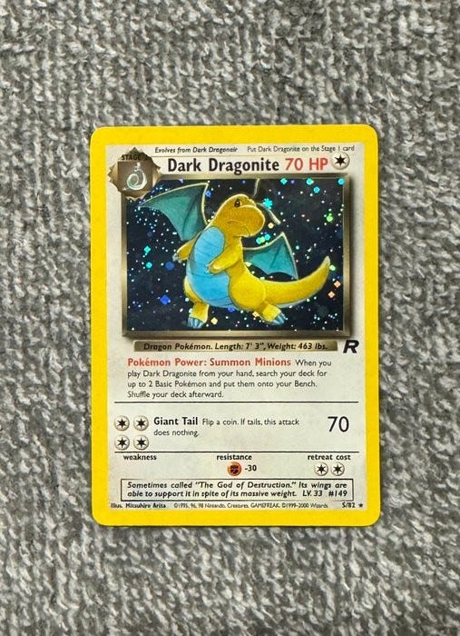 Pokemon Dark Dragonite Double Holo 5/82 - Team Rocket 2000 - 1 Card | FINN-torget