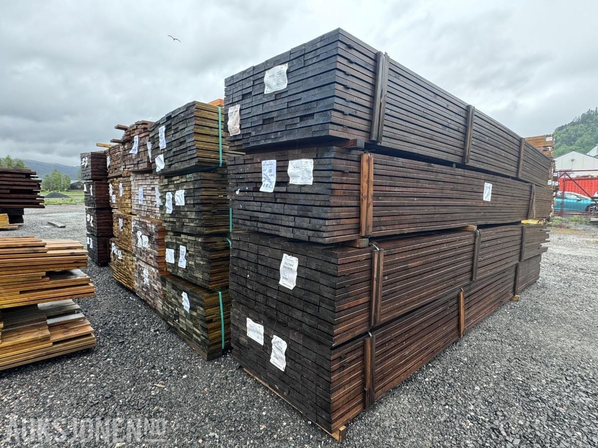 Møretre Terrassebord med riller - CU impregnert - Furu 28x145 - 1 pakke ...