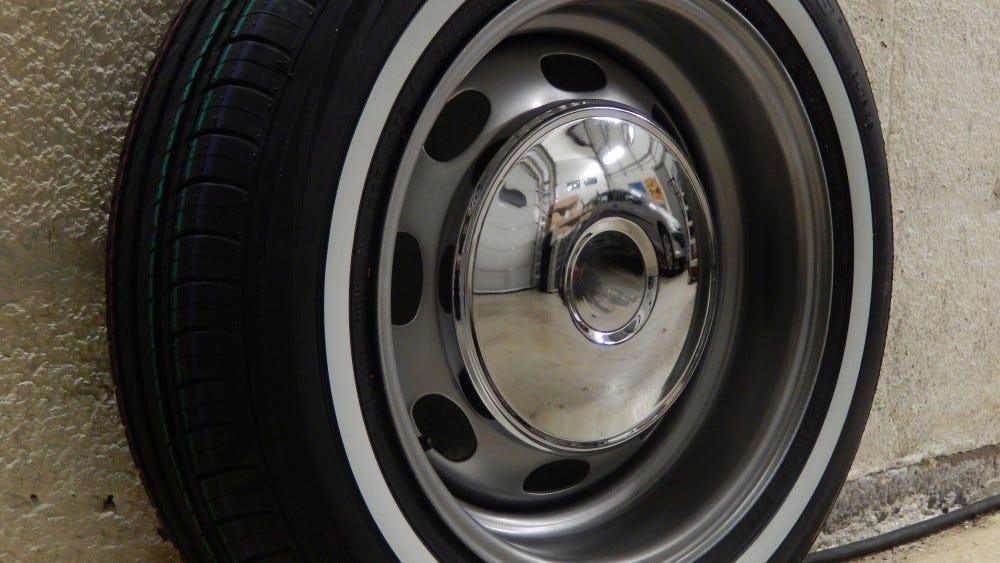 5,5x15" V-Wheels stålfelg "Kronprinz-design" til Volvo PV, Duett og ...