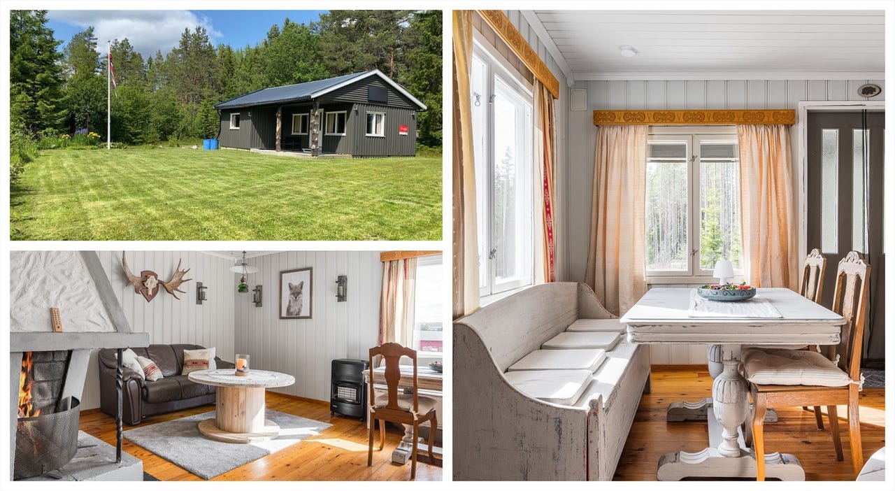 Solrik fritidseiendom med rolig usjenert beliggenhet. Sjarmerende hytte ...