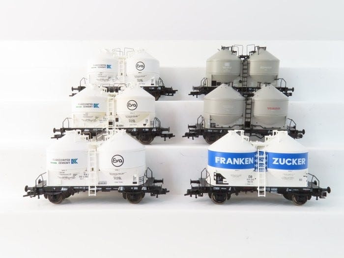 Roco H0 - o.a. 46471/46478 - Modelltog godsvogn (6) - 6 x 2-etasjes ...