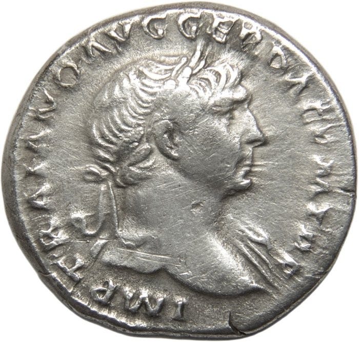 Roman Empire. Trajan (AD 98-117). Denarius Rome mint 110. COS V S P Q R ...