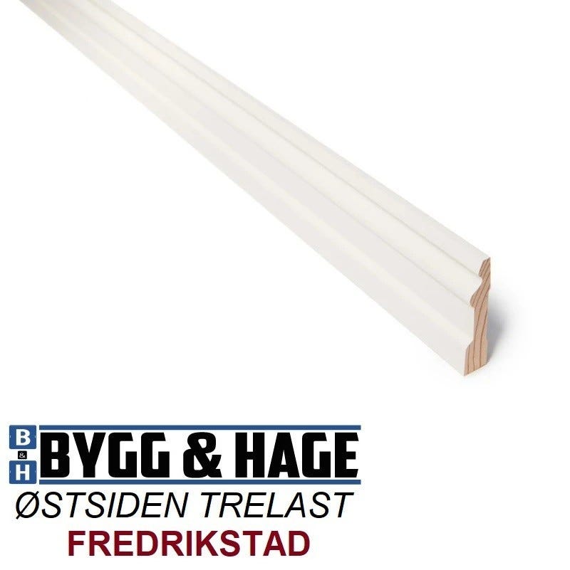 15x70 fotlist gulvlist Klassisk profilert furu malt Bygg og Hage Fredrikstad | FINN-torget