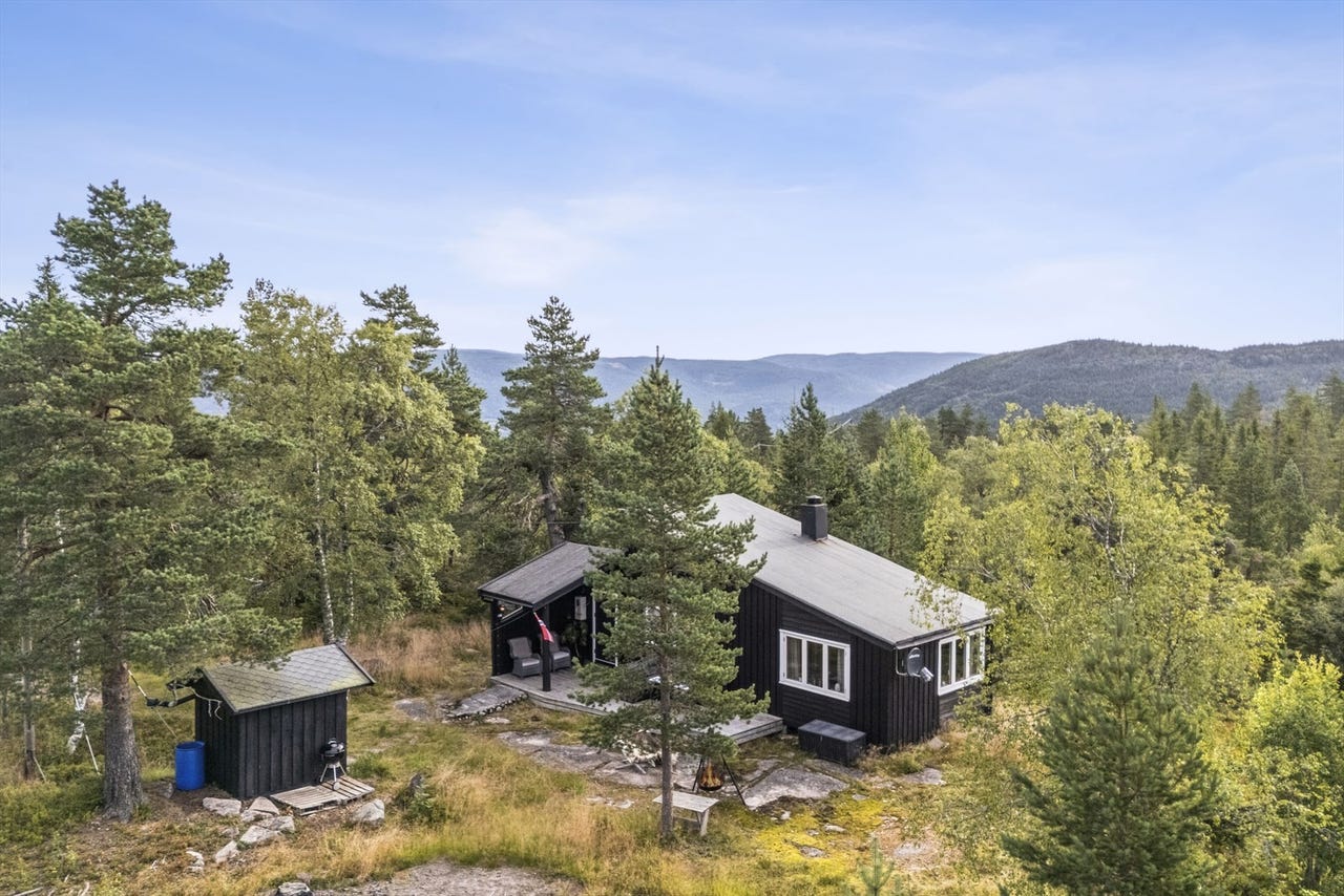Usjenert beliggende hytte med eiet tomt - borrevann til vegg - kort vei ...