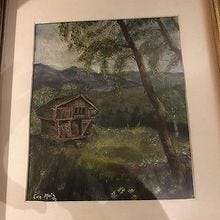 "Det gamle stabburet". Eva Malm 1992. | FINN-torget