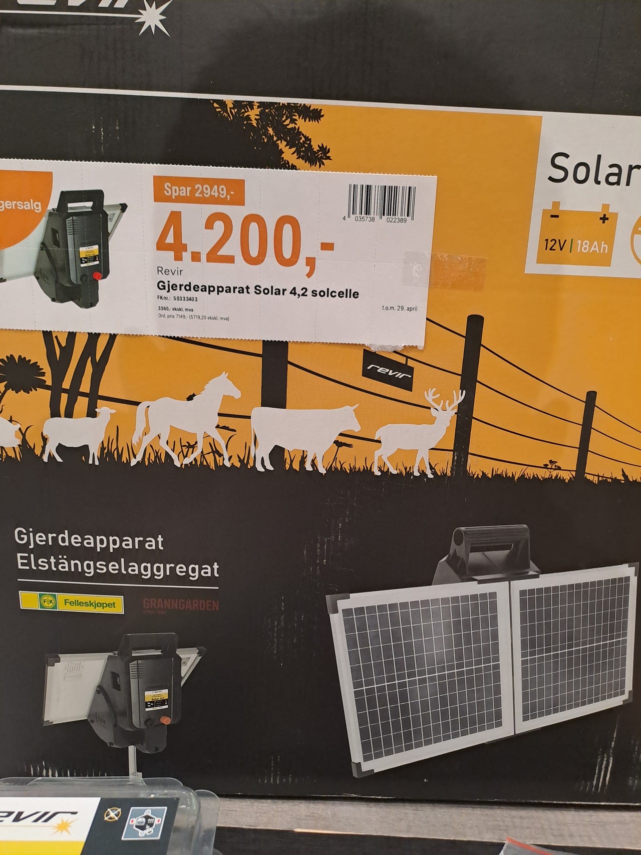 Revir gjerdeapparat Solar 4,2 | FINN-torget